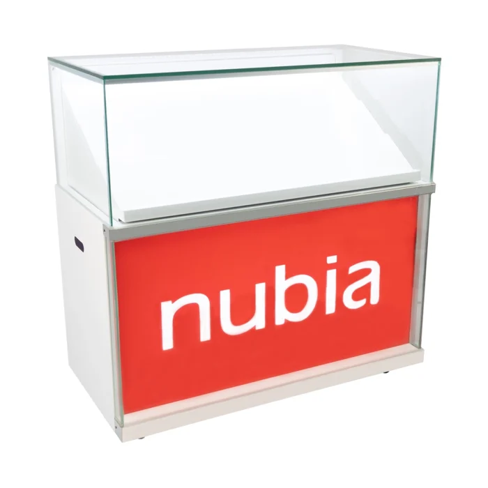 NUBIA Premium Smartphone Glass Display Showcase with LED Lightbox Front ...