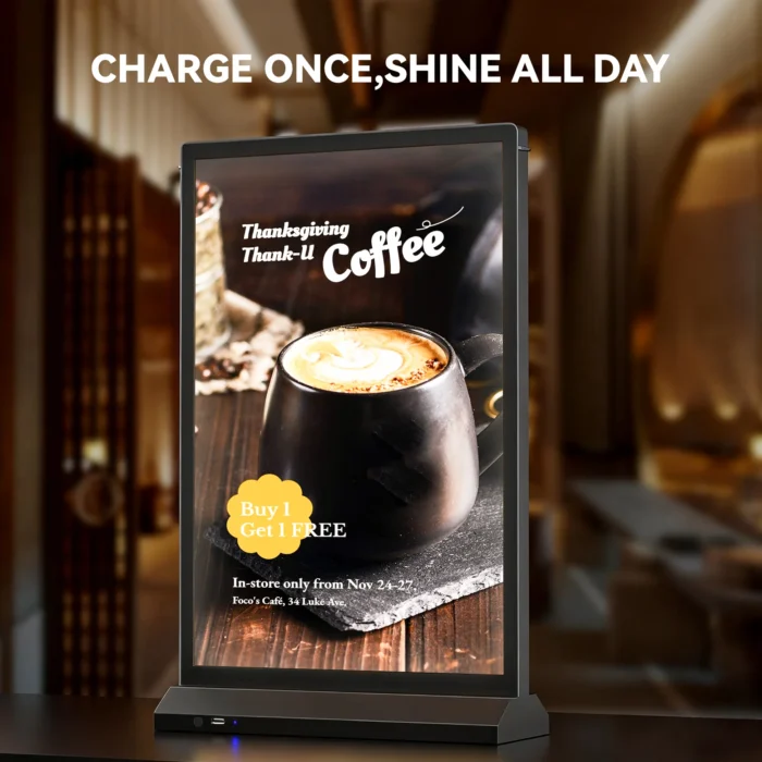 Rechargeable Desktop Display Double Side Advertising Light Box Sign ...